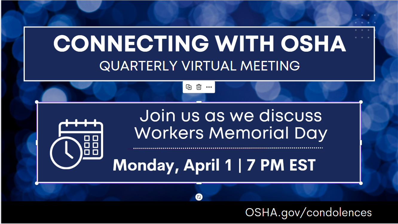 Our Condolences | Occupational Safety and Health Administration