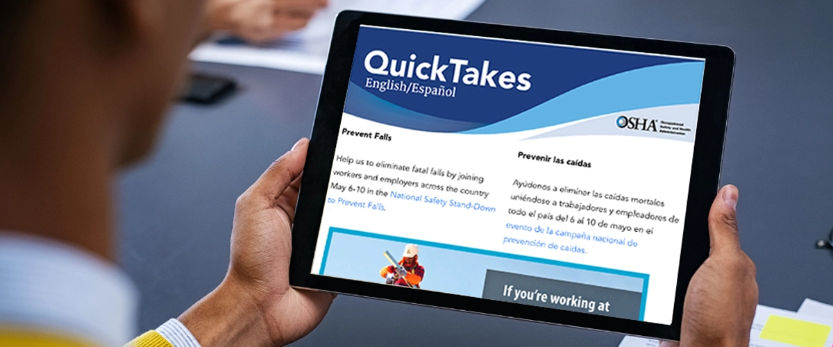 Quicktakes - Biweekly E-newsletter | Occupational Safety and Health ...